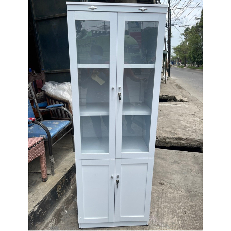Jual LEMARI SERBAGUNA FULL KUNCI / RAK KACA / LEMARI HIAS / LEMARI ...