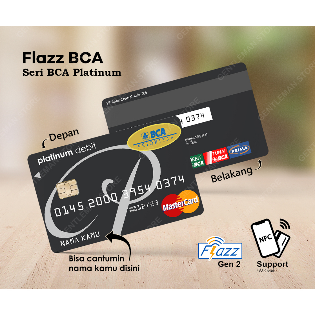 Jual KARTU E MONEY E TOLL FLAZZ BCA GEN 2 SERI BLACK CARD 2 SISI | Shopee Indonesia