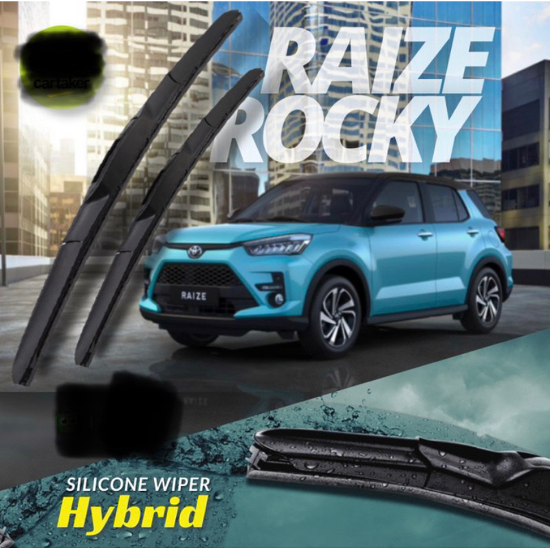 Jual Wiper frameless raize rocky karet kaca depan mobil silicon hybrid | Shopee Indonesia