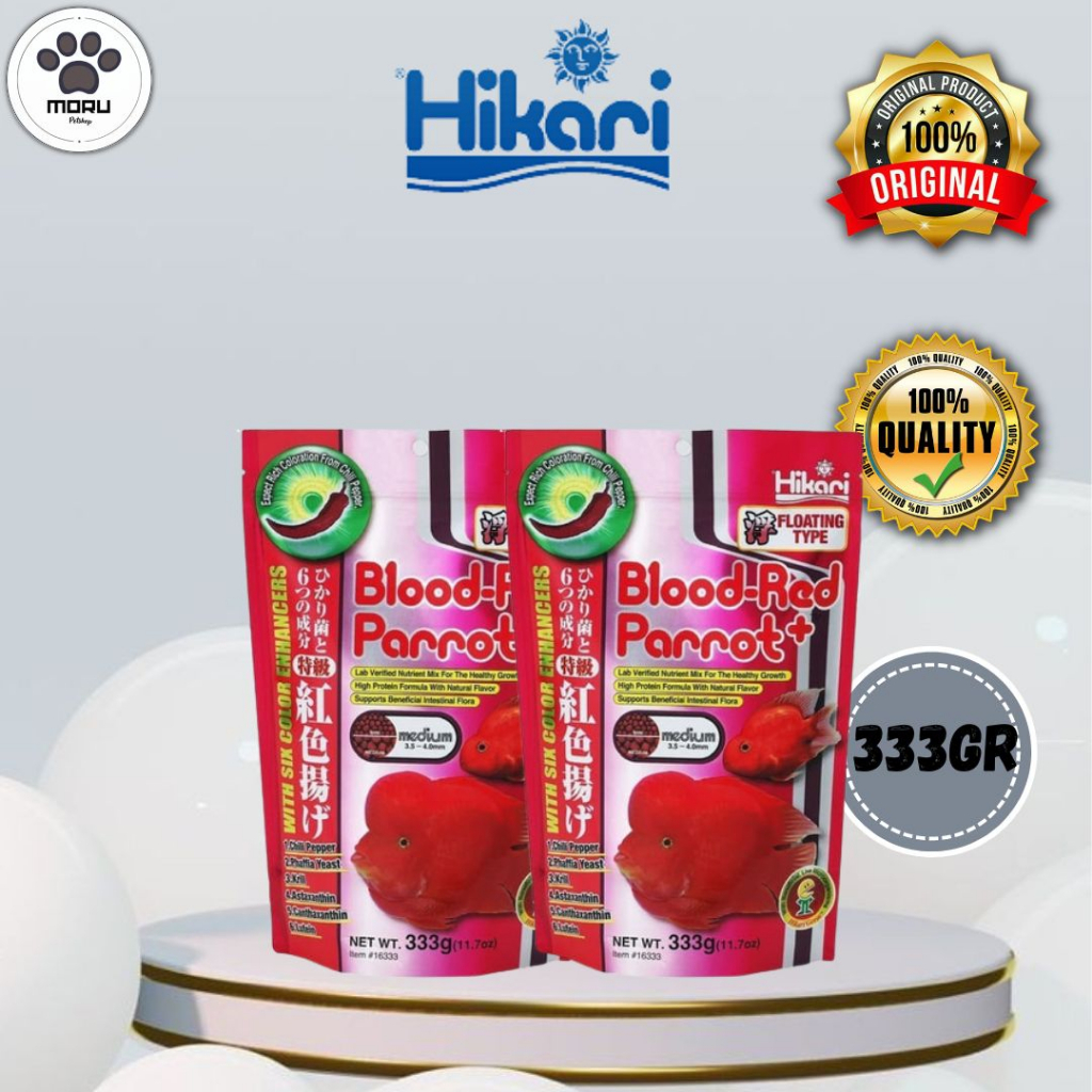 Jual HIKARI Blood Red Parrot plus MEDIUM 333 gr | Shopee Indonesia