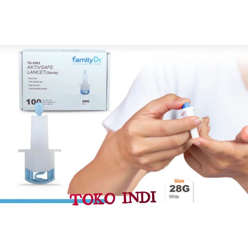 Jual Jarum Tusuk Steril Cek Darah Aktivsafe Lancet Family Dr/Pen Lancet ...