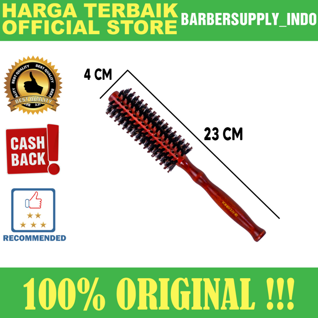 Jual Sisir Blow Styling Sisir Roll Brush Sisir Styling Blow TNG Kayu ...