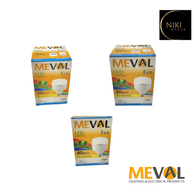 Jual Lampu LED Meval Kapsul ECO 30W 40W 50W | Shopee Indonesia