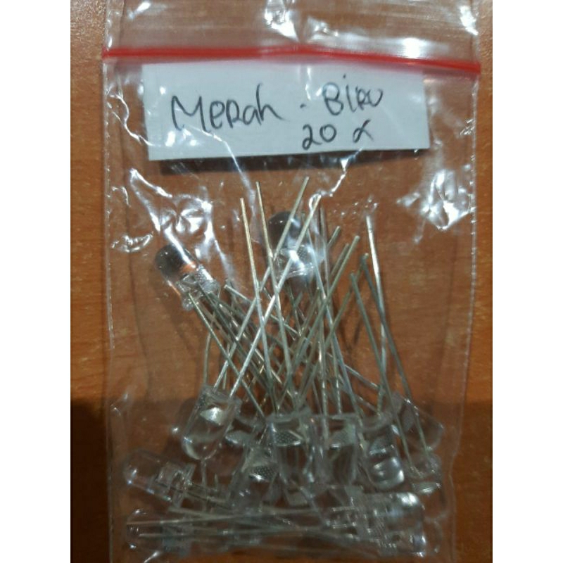 Jual Led 5mm putih nyala merah-biru (2warna) isi 20pcs | Shopee Indonesia