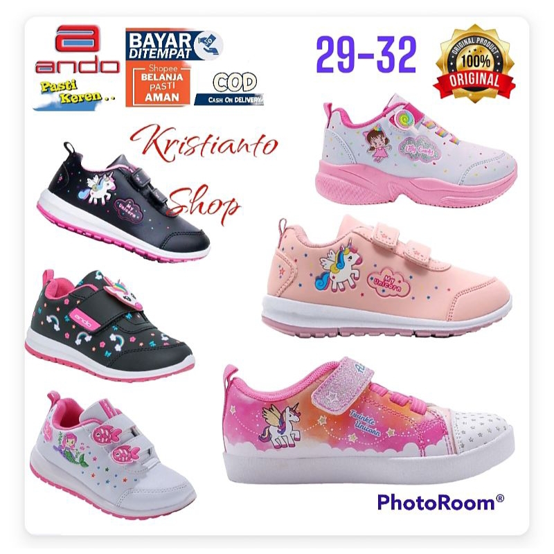 Jual SEPATU ANAK PEREMPUAN SNEAKER KARAKTER TK PAUD usia 4 5 6 7 ...