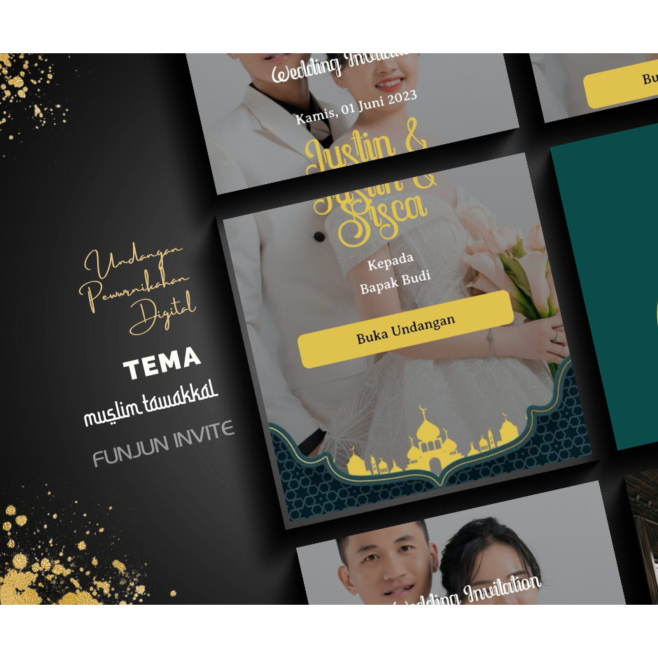 Jual UNDANGAN DIGITAL ONLINE PERNIKAHAN TEMA MUSLIM TAWAKKAL | Shopee ...