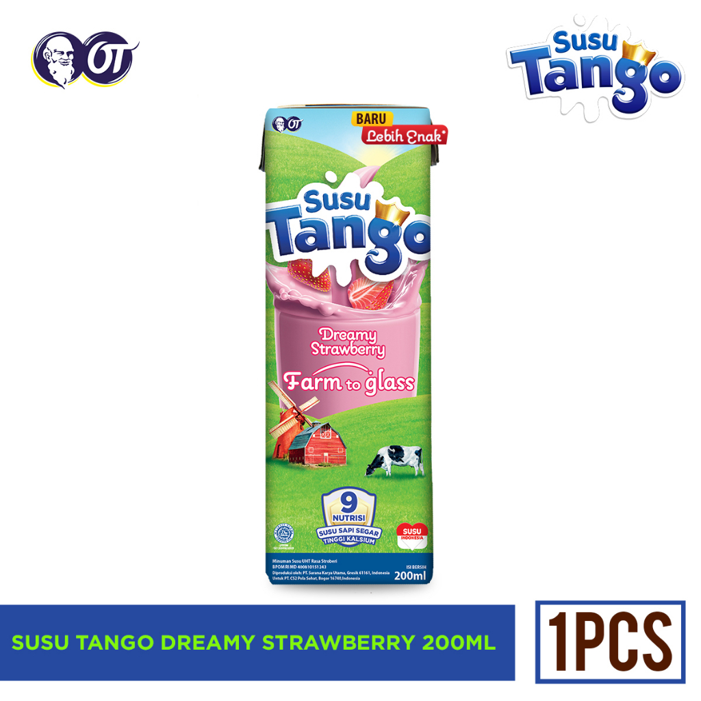 Jual TANGO DRINK Susu Sapi Segar UHT #JADIJUARA 200 ml - Strawberry ...