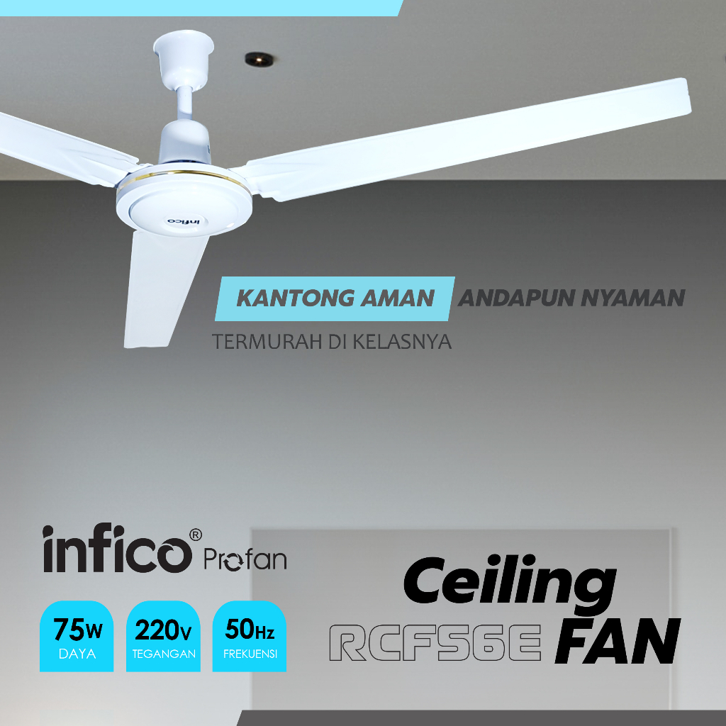 Jual KIPAS CEILING BESI JUMBO SNI TEMBAGA TERLARIS /PLAFON BESAR FAN ...