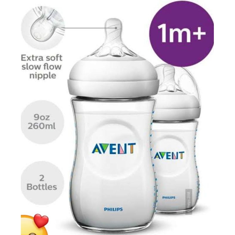 Jual PHILIPS AVENT - Botol Susu Natural Twin Pack 260ml (1 kotak isi 2 ...