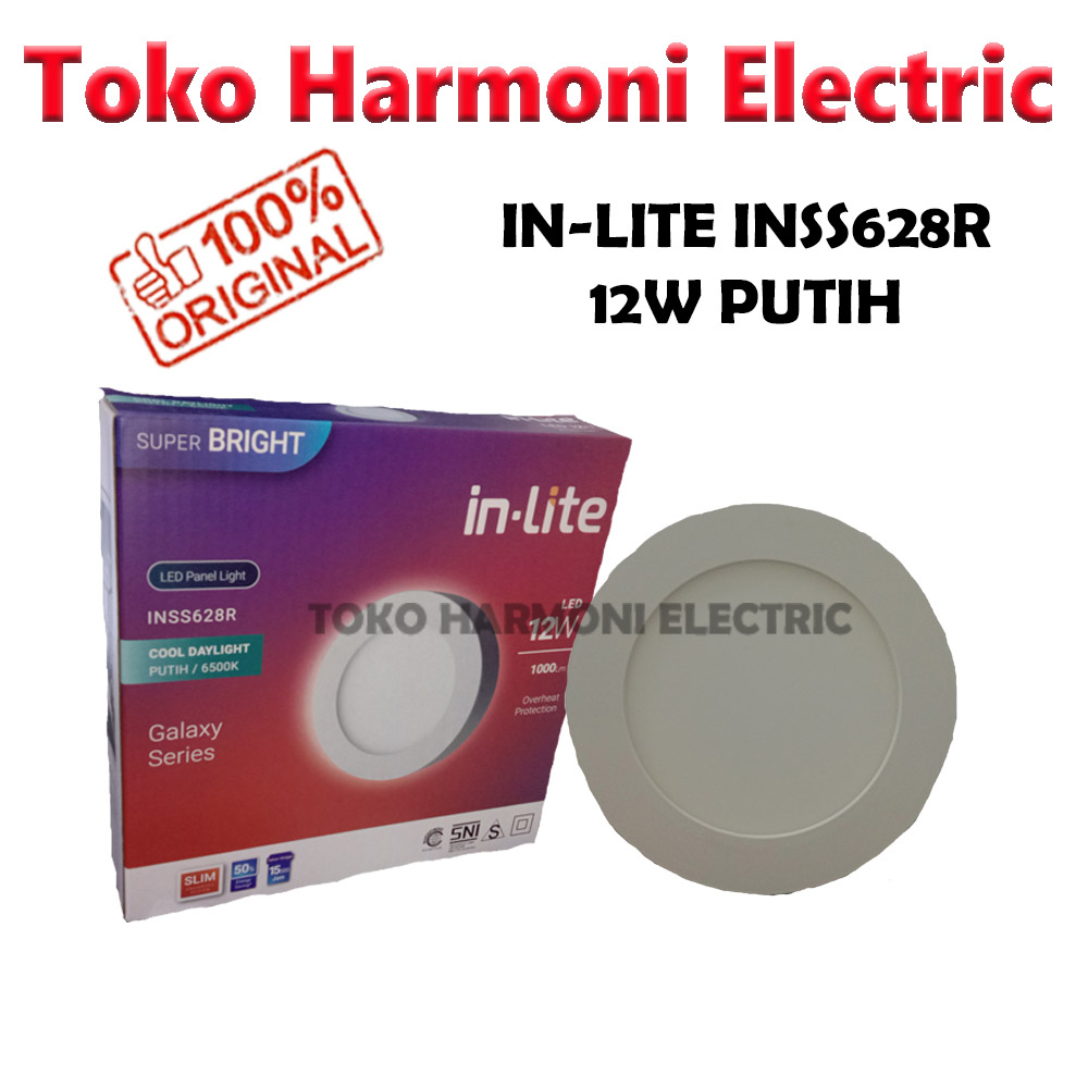 Jual LAMPU DOWNLIGHT PLAFON LED INLITE INSS628R OUTBOW 12WATT BULAT ...