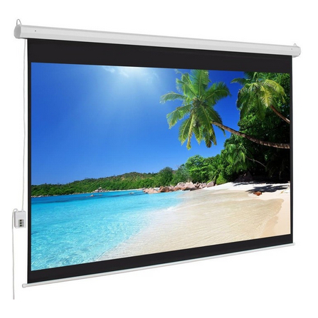 Jual Layar Proyektor Motorized 84 inch Layar Proyektor Elektrik Remote ...