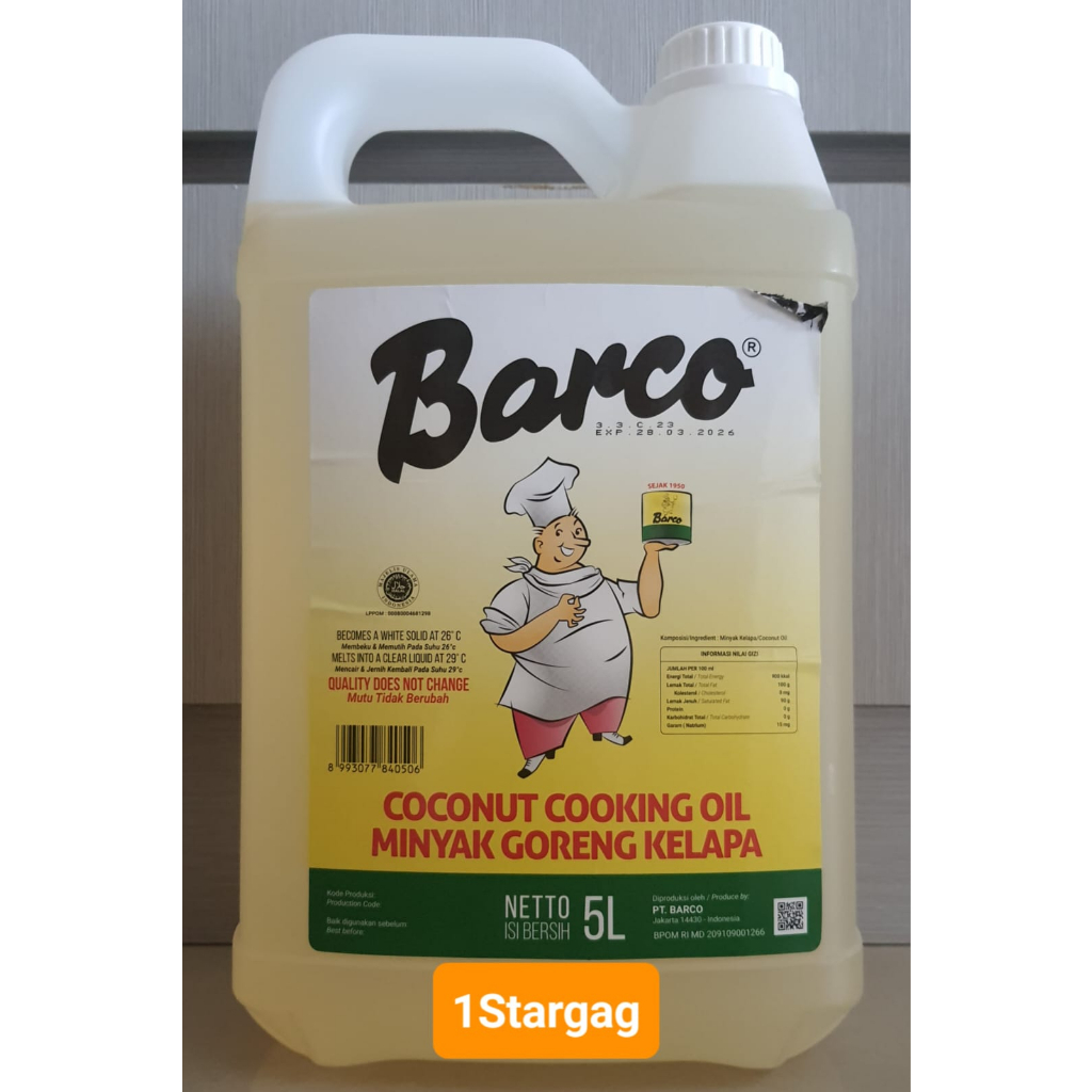 Jual Barco Minyak Goreng Kelapa Murni Coconut Cooking Oil Jerigen 5 ...
