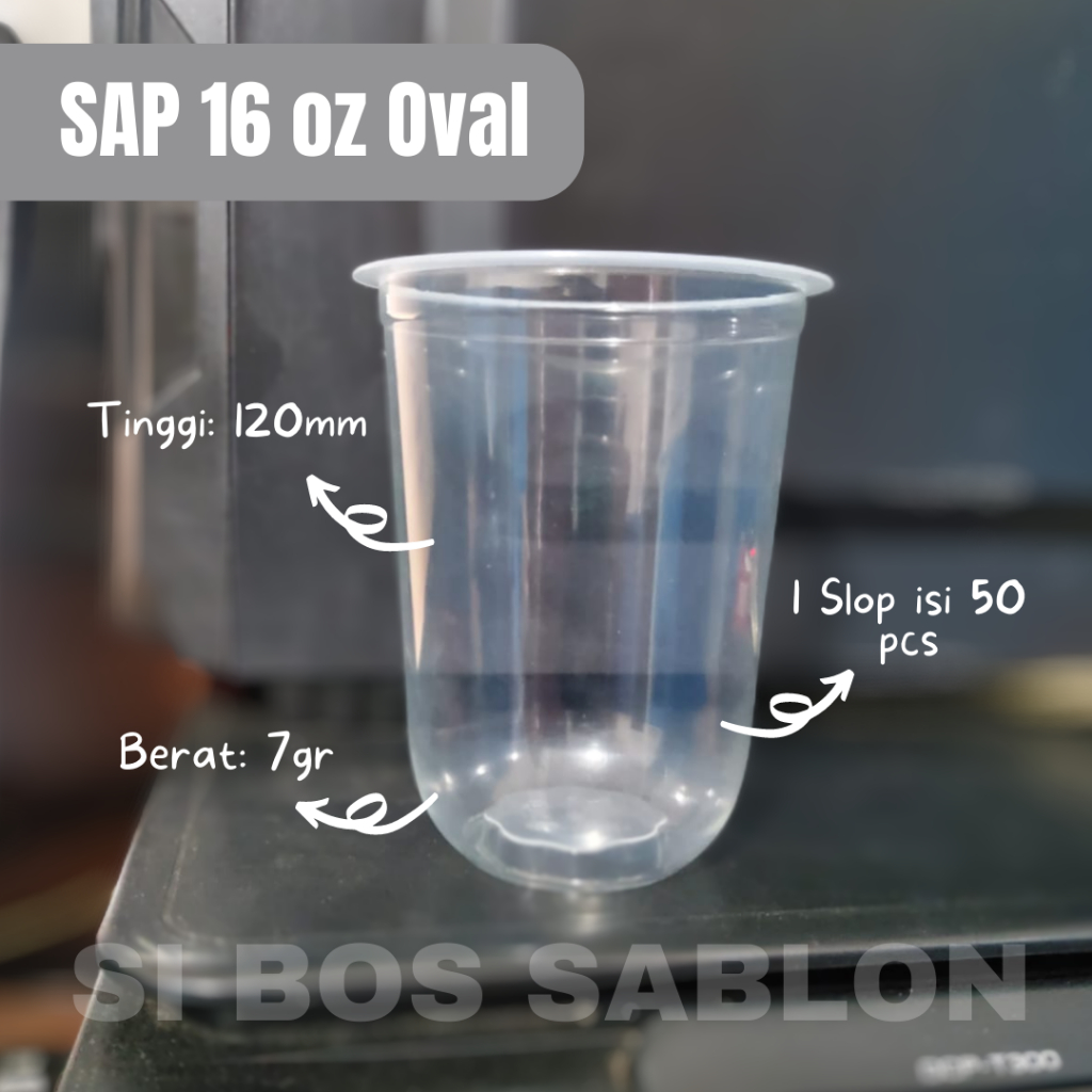 Jual Cup Polos (Tanpa Sablon) - 16 oz & 14 oz Oval - Merk SAP - Gramasi ...