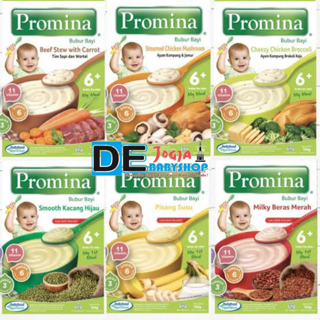 Jual Promina Bubur Bayi Mpasi 120gr 6+ dan 8+ Bubur Tim Box | Shopee ...