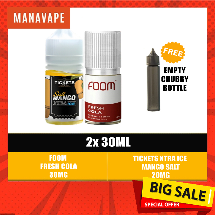 Jual PROMO FOOM FRESH COLA SALT NIC 30ML + TICKET MANGO XTRA ICE SALT ...