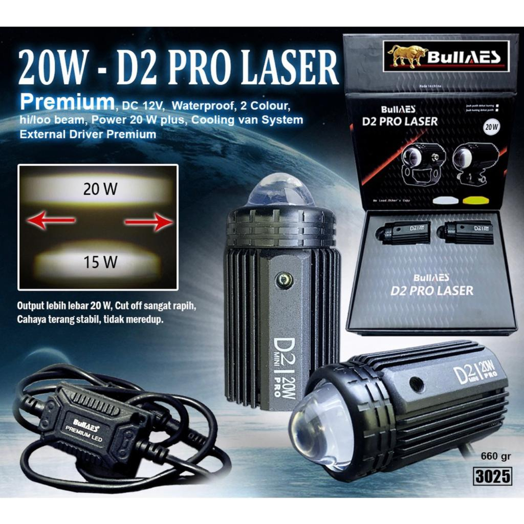 Jual ORIGINAL AES Lampu Laser Foglamp D2 AES PRO 20W superbright Hi Low ...