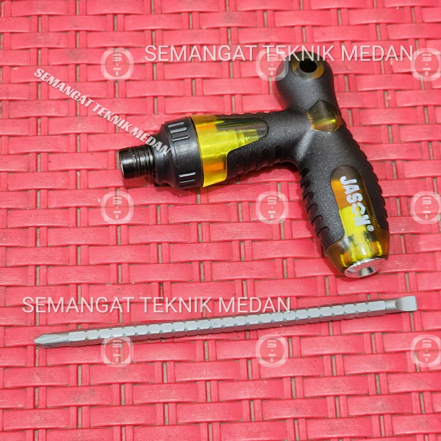 Jual OBENG RATCHET RACHET SCREWDRIVER MODEL T BOLAK BALIK 35mm 155mm ...