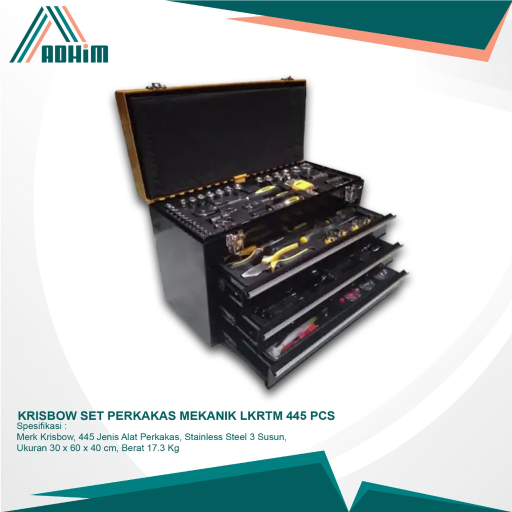 Jual Krisbow Set Perkakas Mekanik 445 Pcs LRTKM445 - Profesional Hand ...