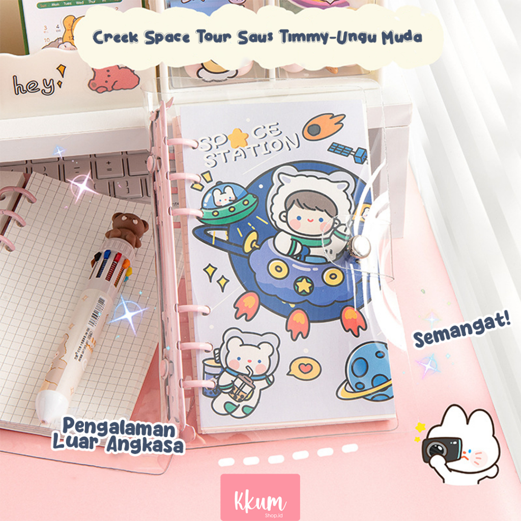 Jual Binder note A6 cute peach / Buku catatan 100 lembar/ Notebook ...