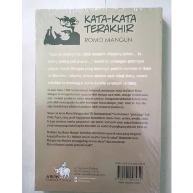 Jual Romo Mangun Y B Mangunwijaya Perjumpaan di ujung perjalanan Kata ...