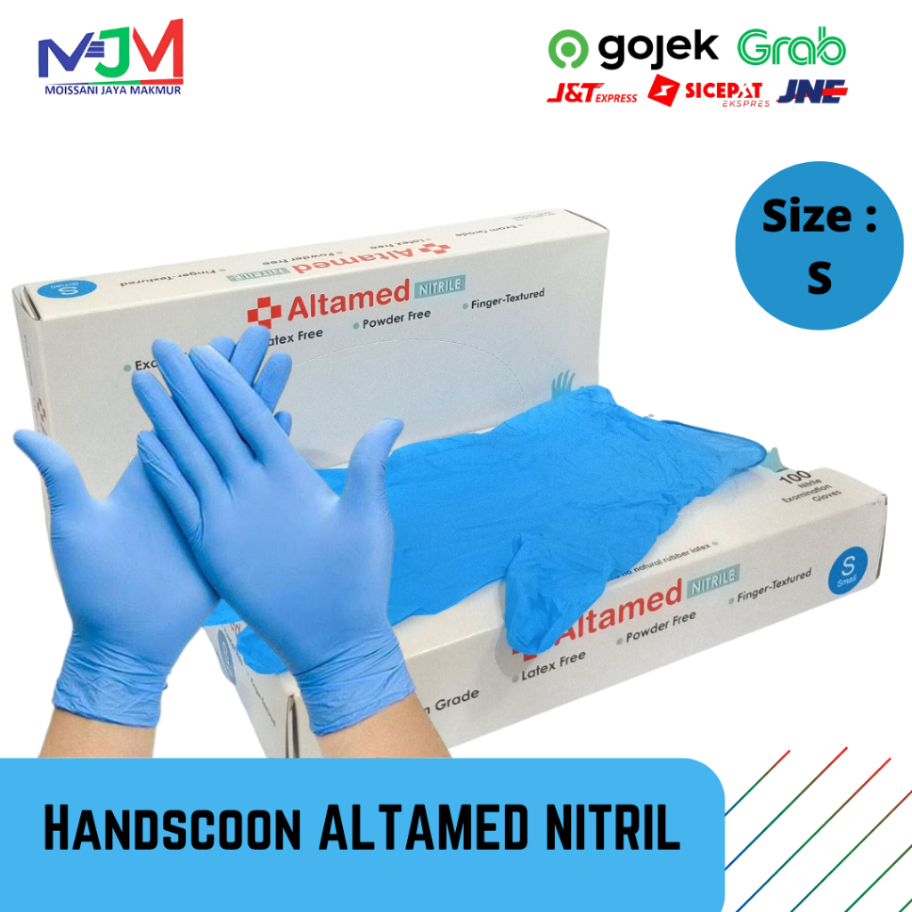 Jual HANDSCOON NITRIL ALTAMED BLUE / Sarung Tangan Nitril Altamed Blue ...