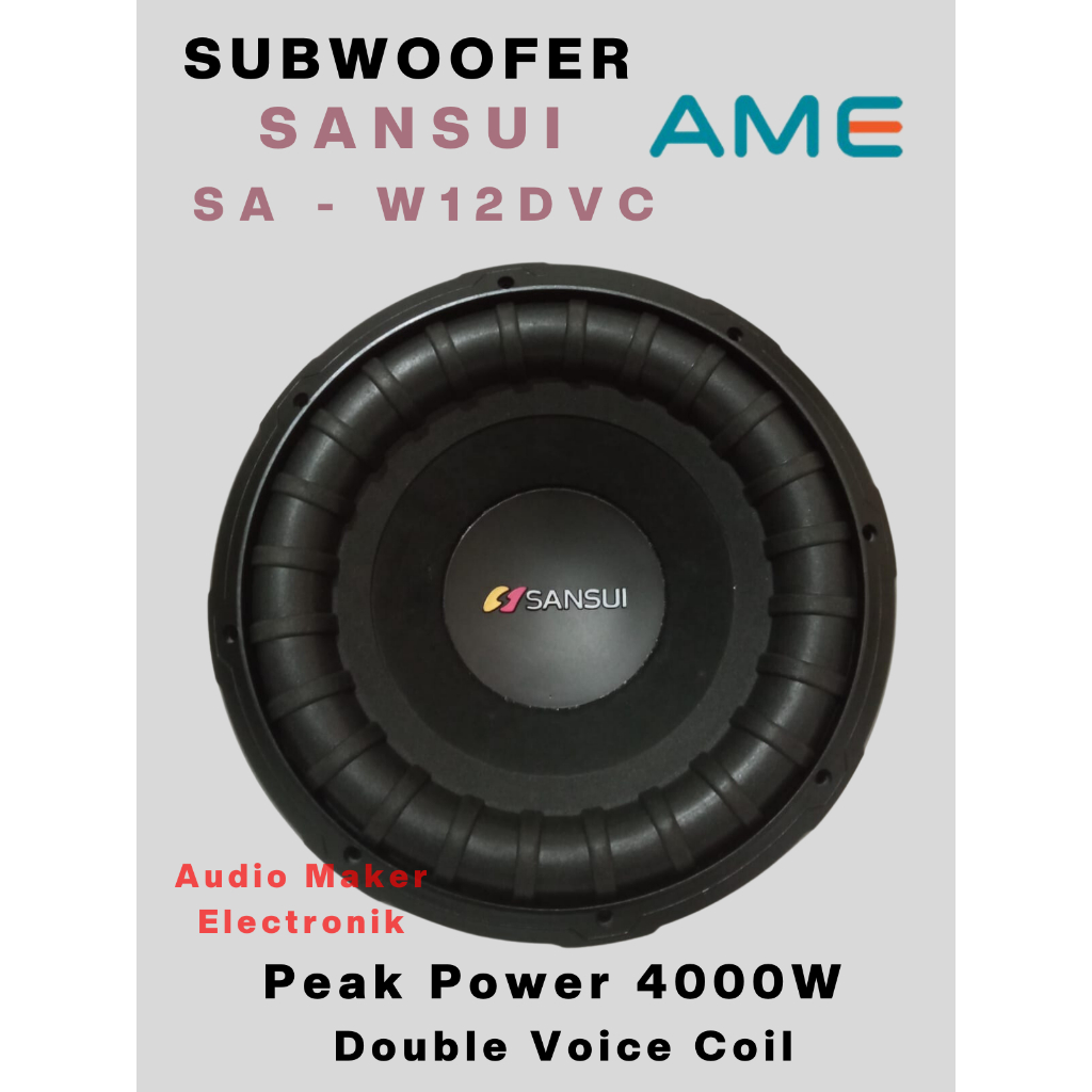 Jual Subwoofer SANSUI 12 inch SA-W12DVC Double Magnet Double Coil ...