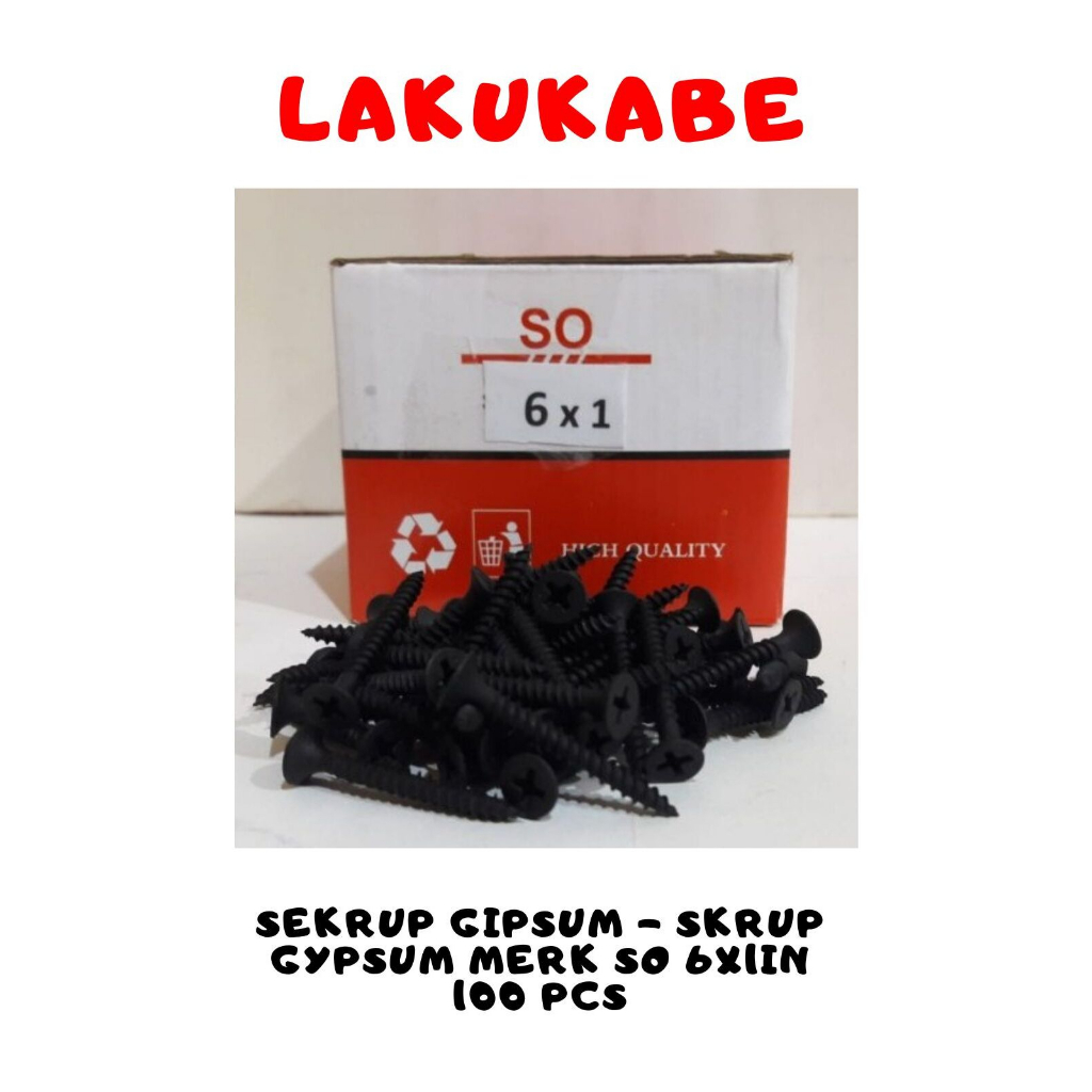 Jual Sekrup Gipsum - Skrup Gypsum Merk So 6x1in 100 Pcs | Shopee Indonesia