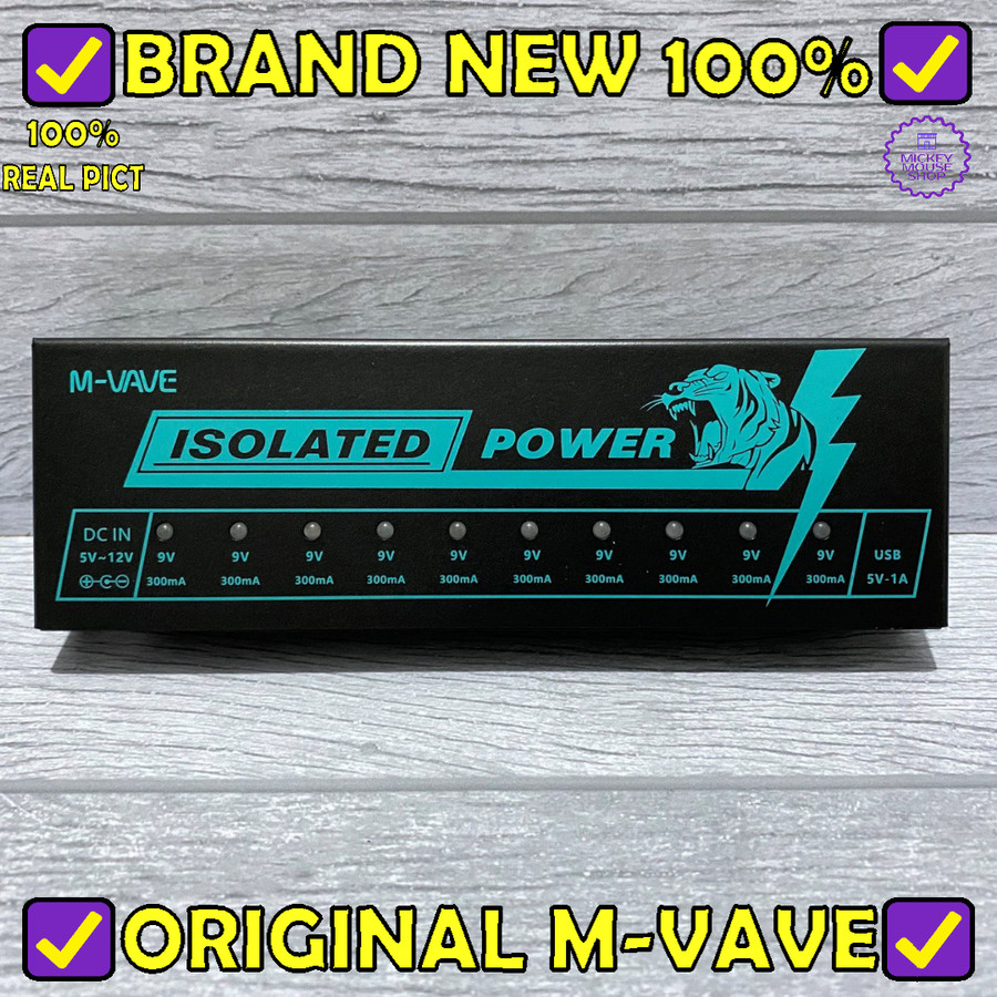 Jual M-VAVE Isolated Power Supply Efek Gitar PSU Pedal Adaptor 10 ...