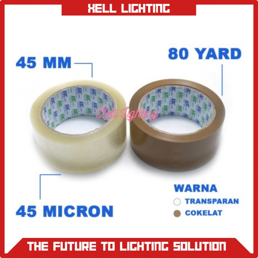 Jual Lakban Bening Cokelat ABC Tape 80 yard / 100 yard 45mm SATUAN ...