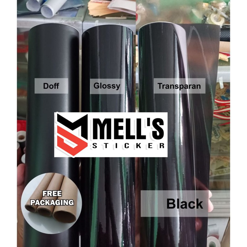 Jual skotlet hitam dop matte hitam glossy hitam transparan anti gores profix L45 cm P 50 cm ...