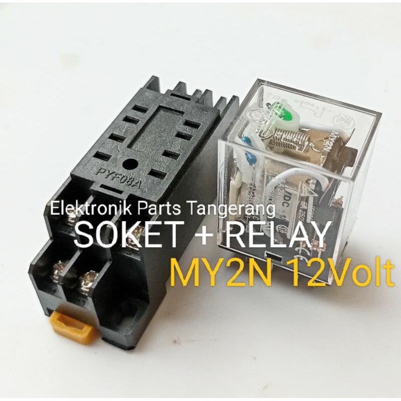 Jual (PAKET SET) RELAY MY2N 12V DAN SOKET RELAY MY2N 12VOLT SOKET RELAY ...