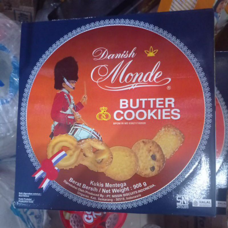 Jual Monde Danish butter cookies 908gr kaleng. Danish monde biskuit ...