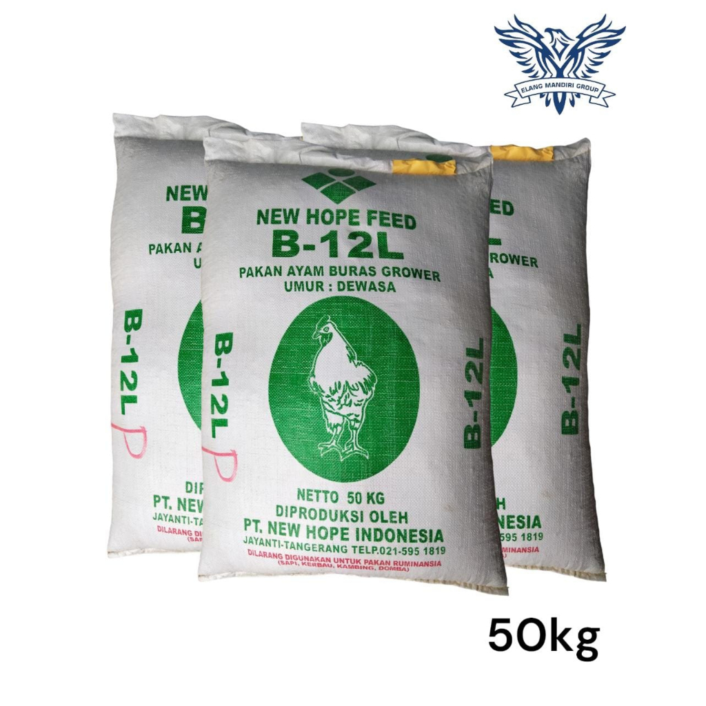 Jual Karungan 50KG B12L NEW HOPE FEED Pakan Ayam Buras Grower Pur Ayam ...
