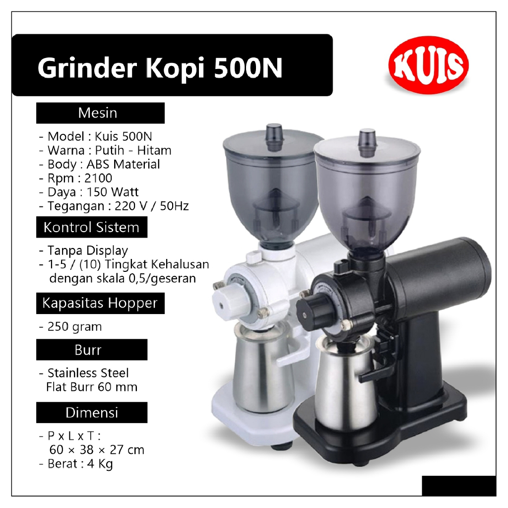 Jual Grinder Kopi Electric Tipe 500N Coffee Grinder Warna Hitam, Kuning, Putih | Shopee Indonesia