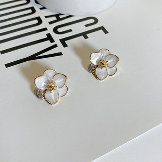 Jual anting s925 bunga diamond petal luxury earrings jan317 (2E3 ...