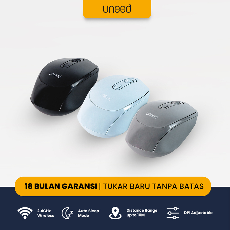 Jual UNEED Mouse Wireless 2.4GHz DPI Adjustment with Auto Sleep ...