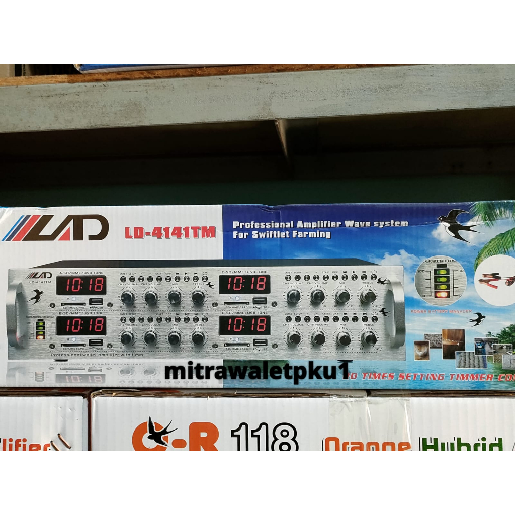 Jual Ampli Walet LAD LD 4141 TM 4 Player 8 Channel Plus Timer Amplifier Walet | Shopee Indonesia