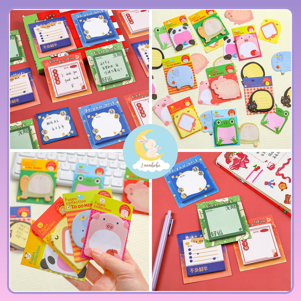 Jual Sticky Notes Motif Hewan Tempelan Mini Kertas Catatan Memo Note ...