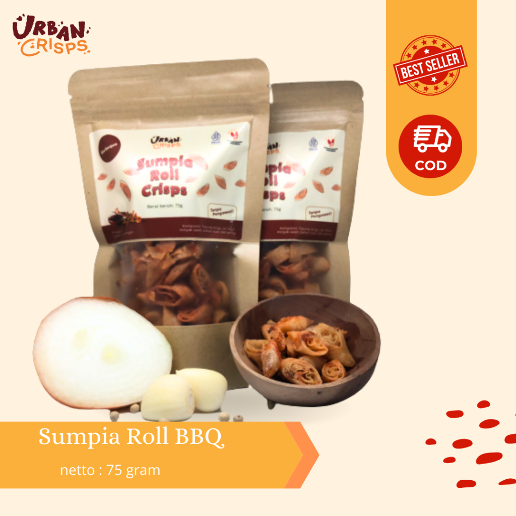 Jual CEMILAN | SNACK MAKANAN RINGAN SUMPIA UDANG RASA BBQ, RENYAH ...
