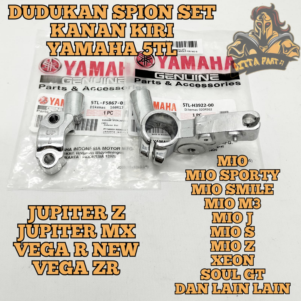 Jual HOLDER DUDUKAN SPION SET KANAN KIRI YAMAHA 5TL KUALITAS ASLI ...