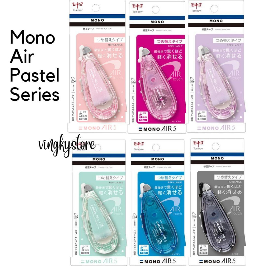 Jual Tipex / Correction Tape Tombow Mono Air 5mm X 10m PASTEL SERIES ...