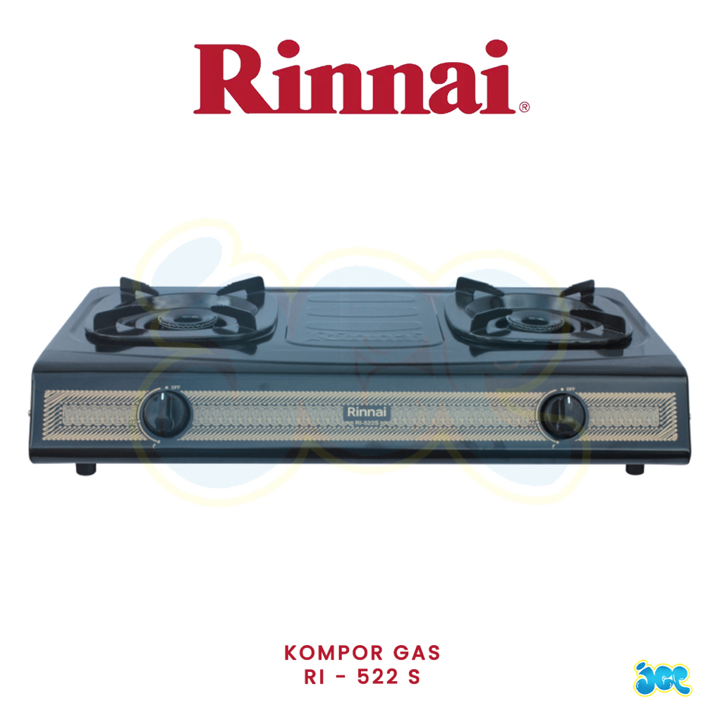 Jual Kompor Gas Rinnai Ceflon Anti Karat 2 Tungku - Api Ekonomis // Api ...