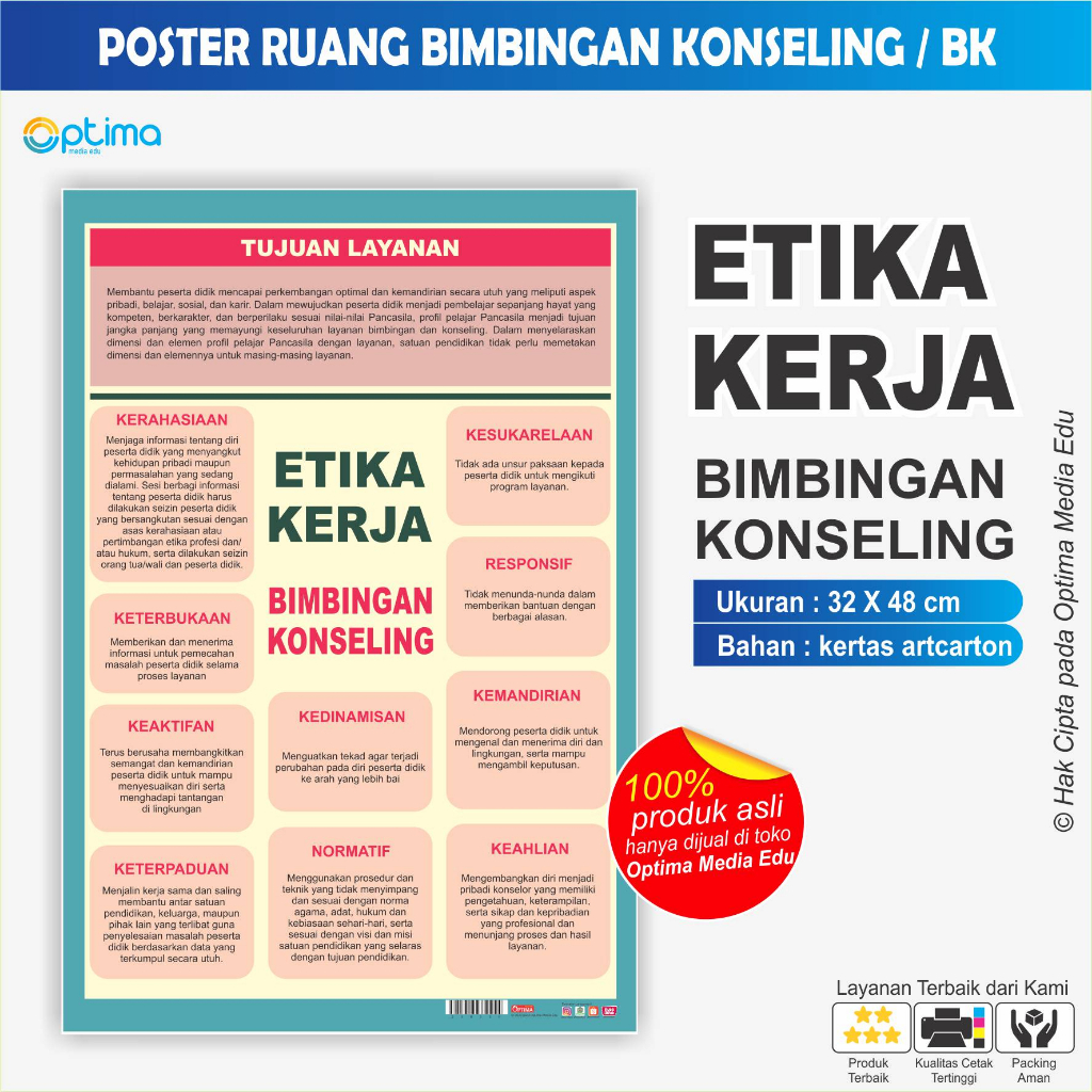 Jual POSTER RUANG BIMBINGAN KONSELING / BK DI SEKOLAH SD/SMP/SMA ...