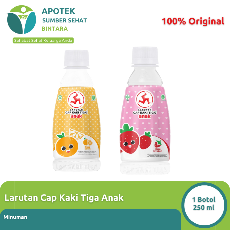 Jual [ANAK] Larutan Cap Kaki Tiga Anak Rasa Botol 250 ml | Shopee Indonesia