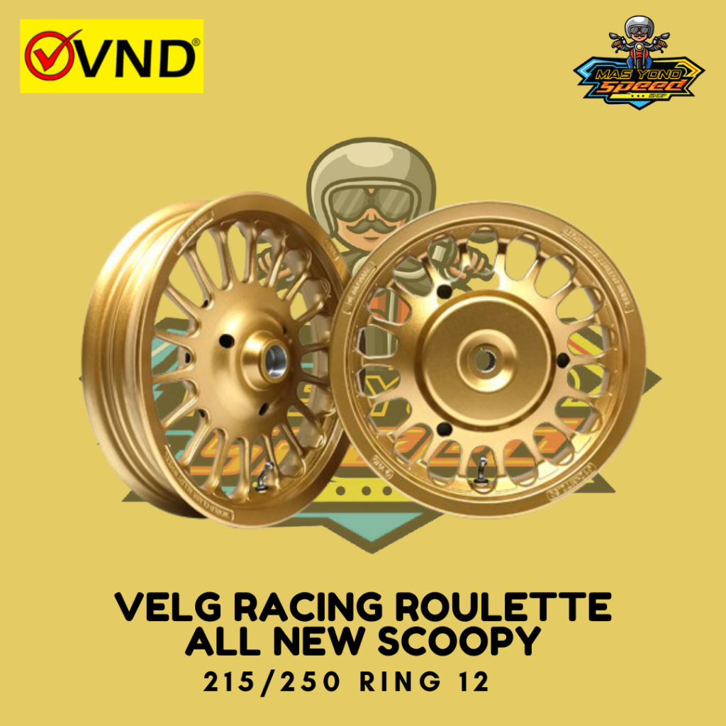 Jual VND Velg Pelg Racing Roulette Ring 12 All New Scoopy Set Depan Belakang Ukuran 215 250 ...