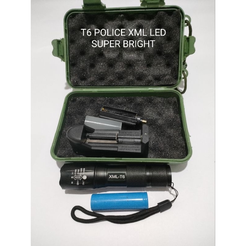 Jual SENTER SWAT T6 XML LED SUPER BRIGHT ORIGINAL KOPER ARMY | Shopee Indonesia