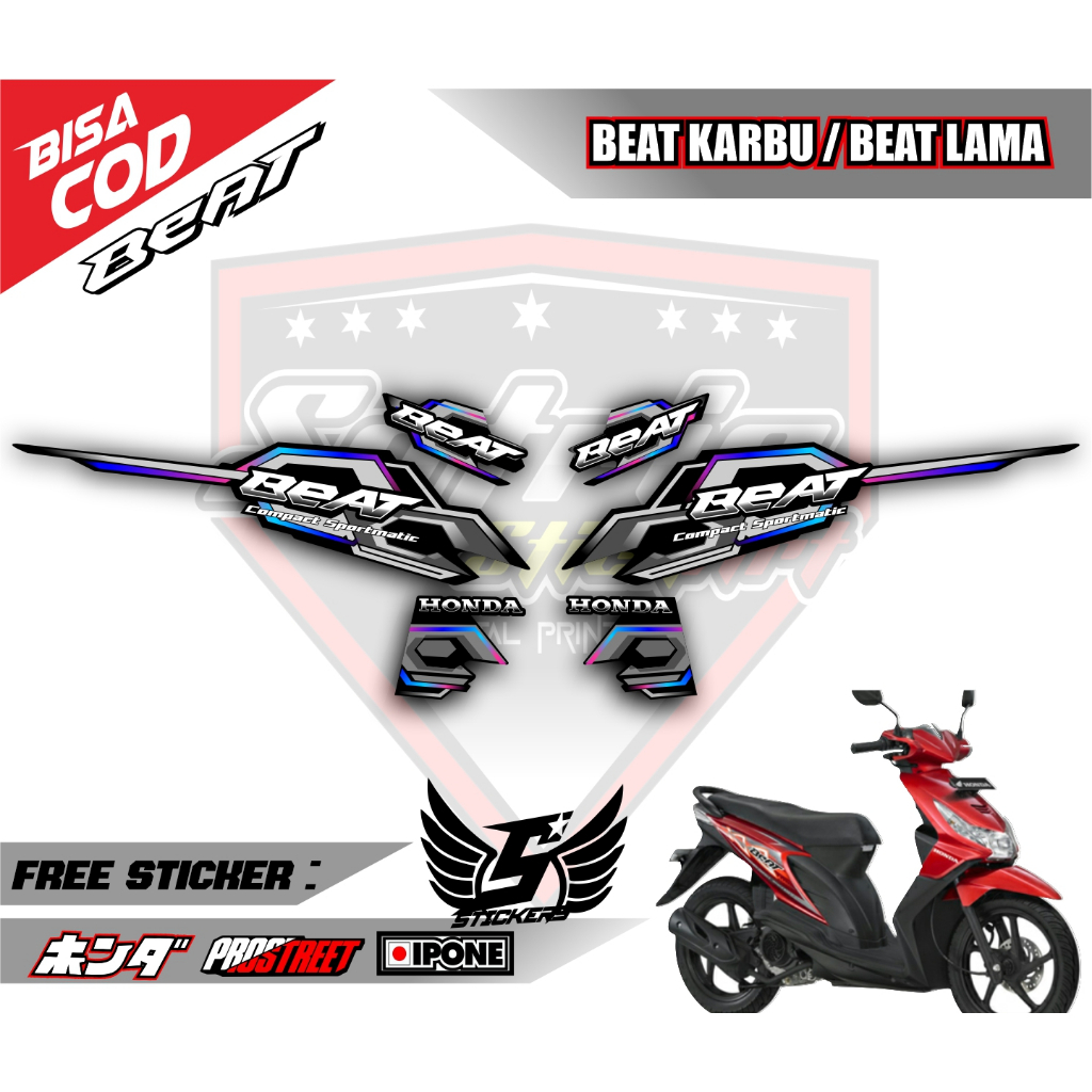 Jual STRIPING VARIASI LIST MOTOR HONDA BEAT KARBU / STIKER VARIASI ...