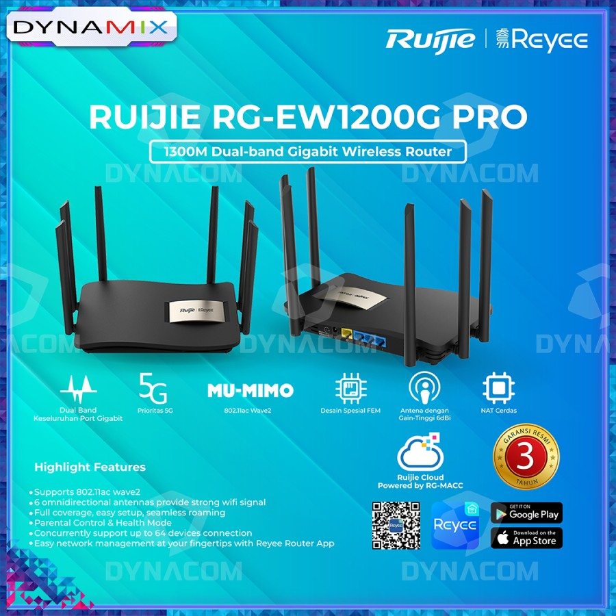 Jual RUIJIE REEYEE RG-EW1200G PRO 1300M Dual-Band Gigabit Wireless ...