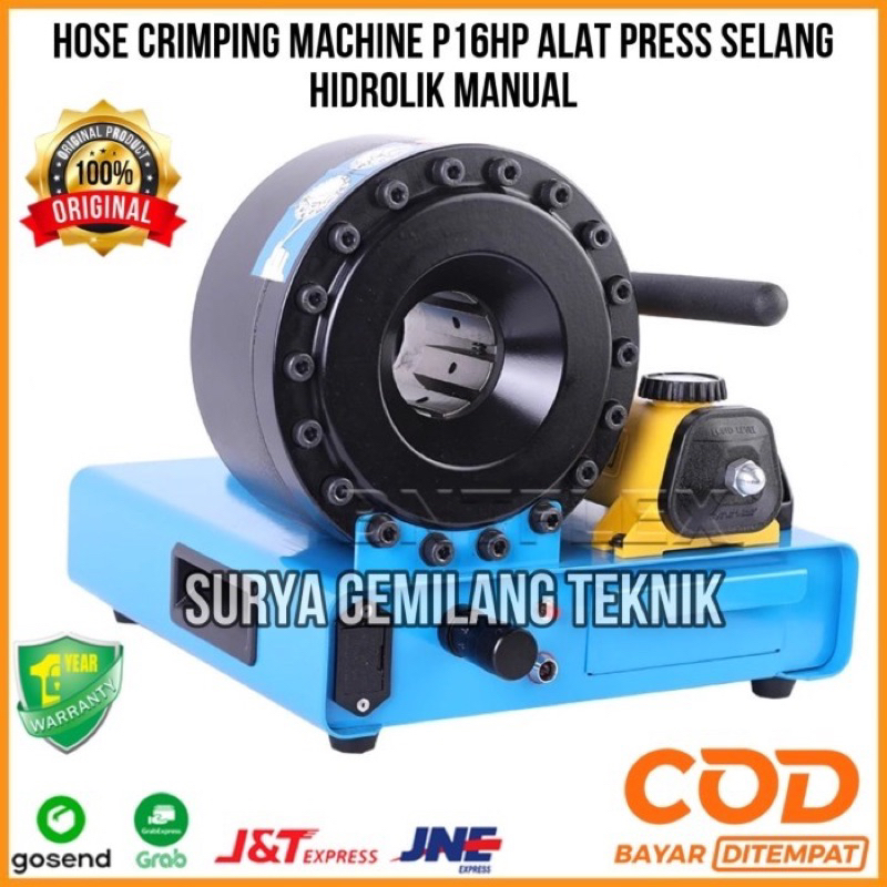 Jual Hose Crimping Machine P16HP Alat Pres Selang Hidrolik Manual P16HP ...
