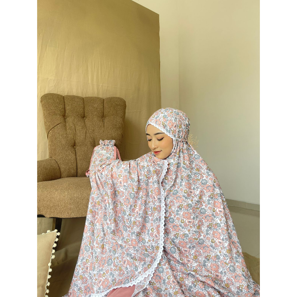 Jual KIMYA ID Mukena Syafa Irish 2 in 1 Bahan Rayon Premium Motif Bunga ...